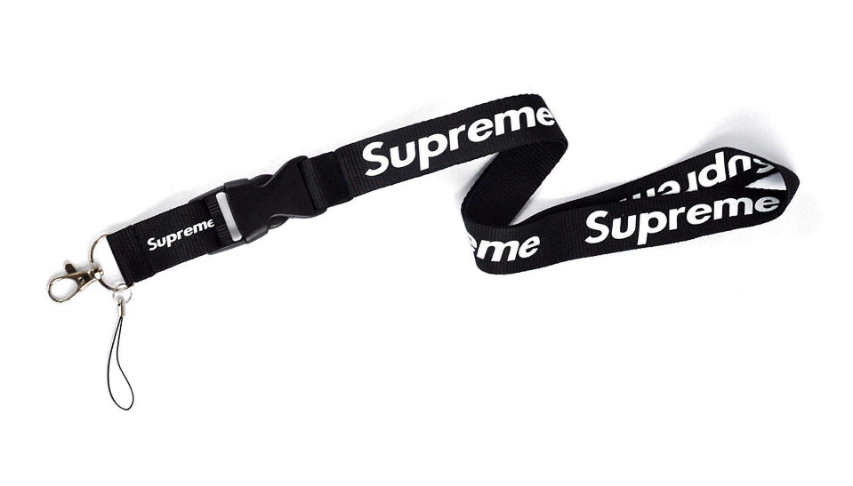 Supreme Black Style Lanyard